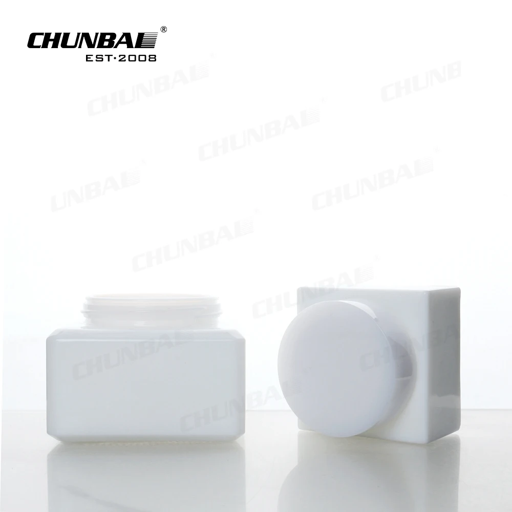 250Ml Frosted Glass Cream Jar 150 Ml Premium Glass Cream Jar Square ...