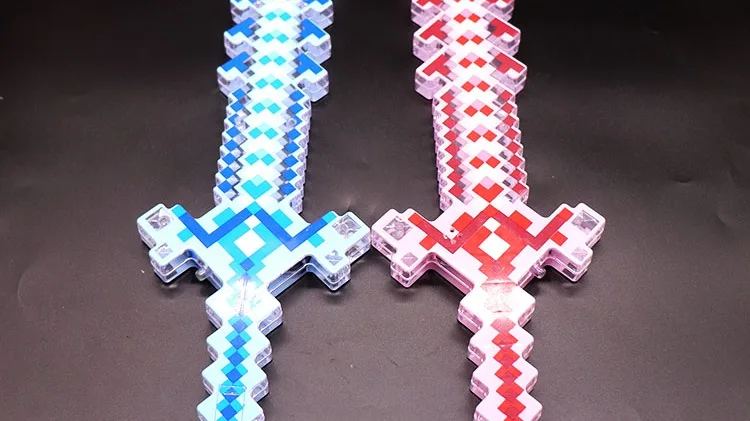 Custom Light Up Diamond Pixel Sword Led Motion Activated Flashing ...