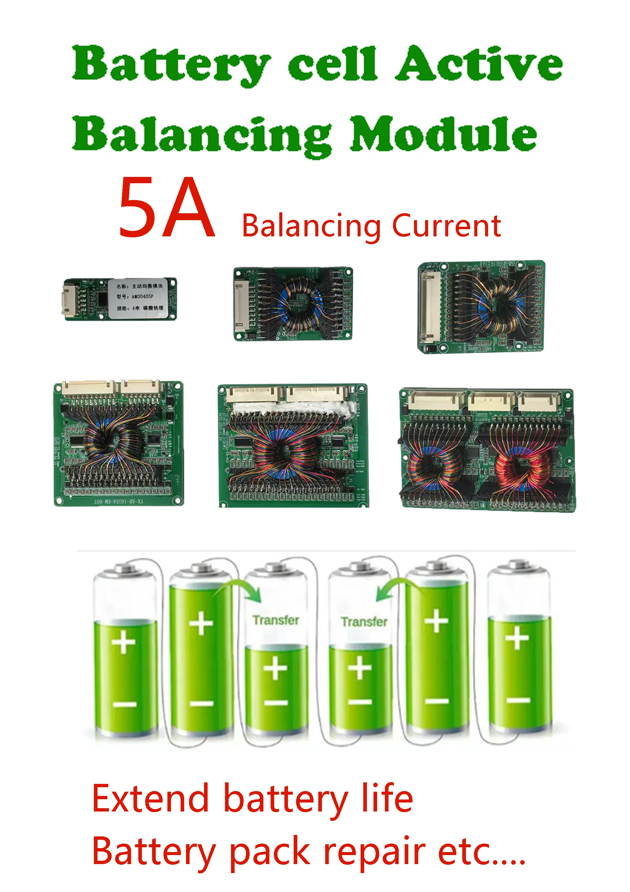 Smart BMS 3S-32S Lifepo4 Battery Management System 20A-300A