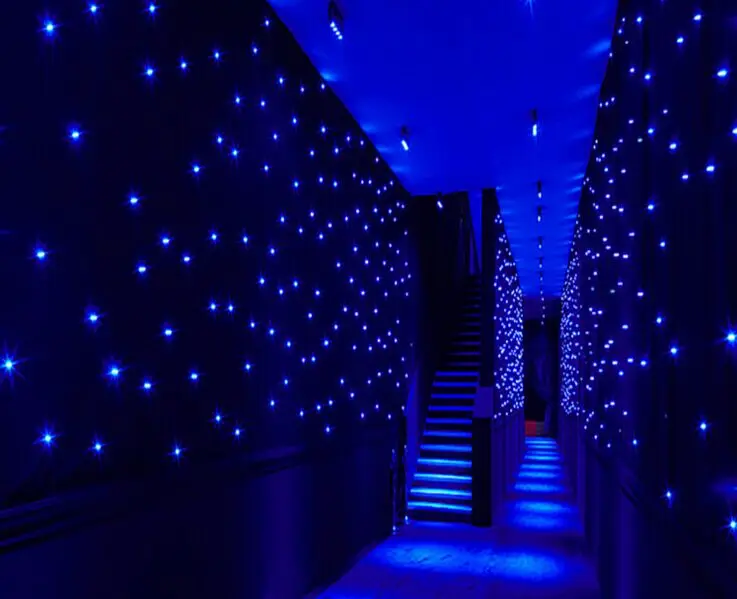 Homei Lighting 4*6m Blue And White Led Star Curtain Backdrop For Night ...