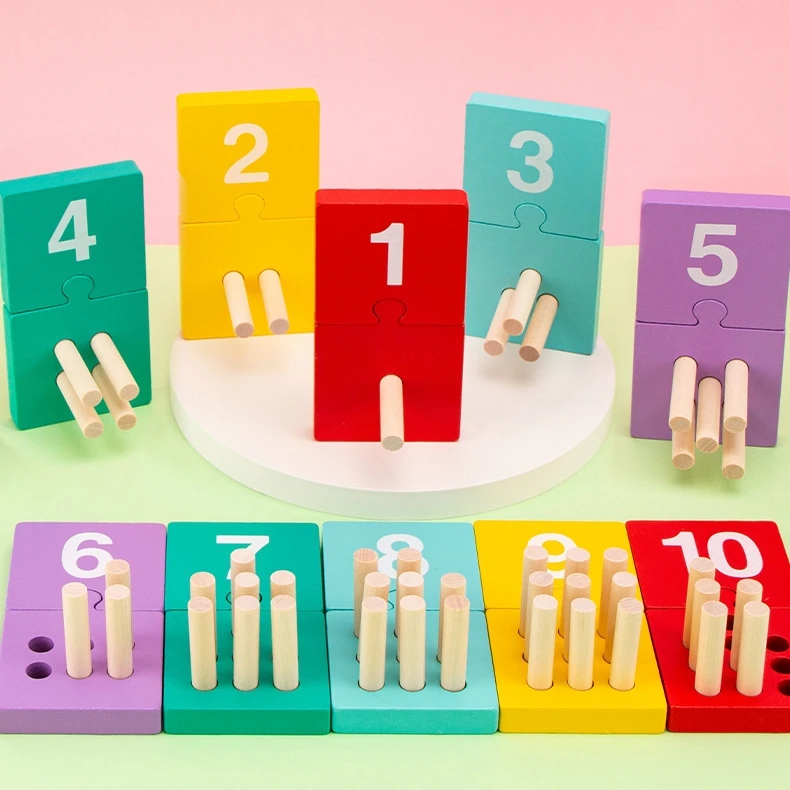 Creative Kids Preschool Learning Peg Board Wooden Montessori Number ...