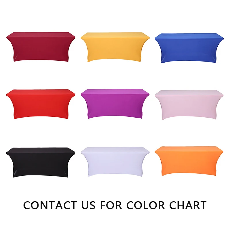 Custom Logo Spandex Polyester Elastic Tablecloth Fabric