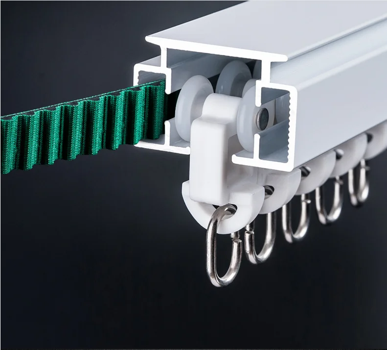 Motorized Curtain Track System for Smart Home Automation