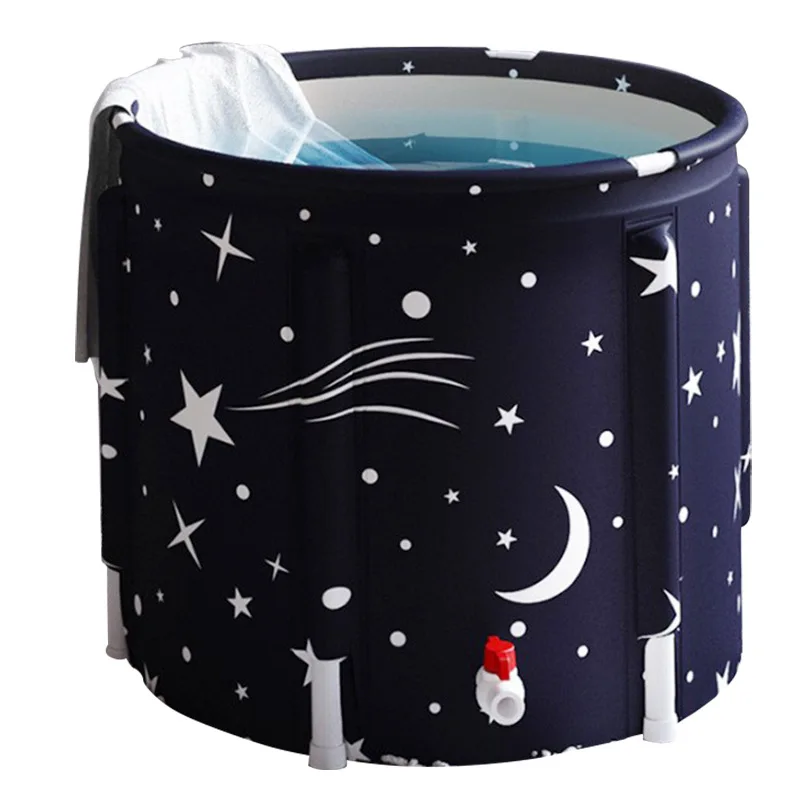 Adult Home Spa Bath Equip Inflatable Air Ring Foldable Ice Bath Tub ...