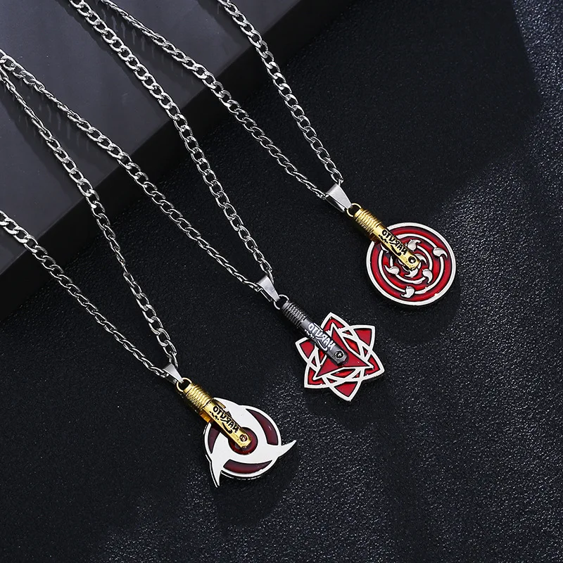 Anime Uchiha Itachi Sasuke Kakashi Shuriken Pendant Necklace - Buy ...