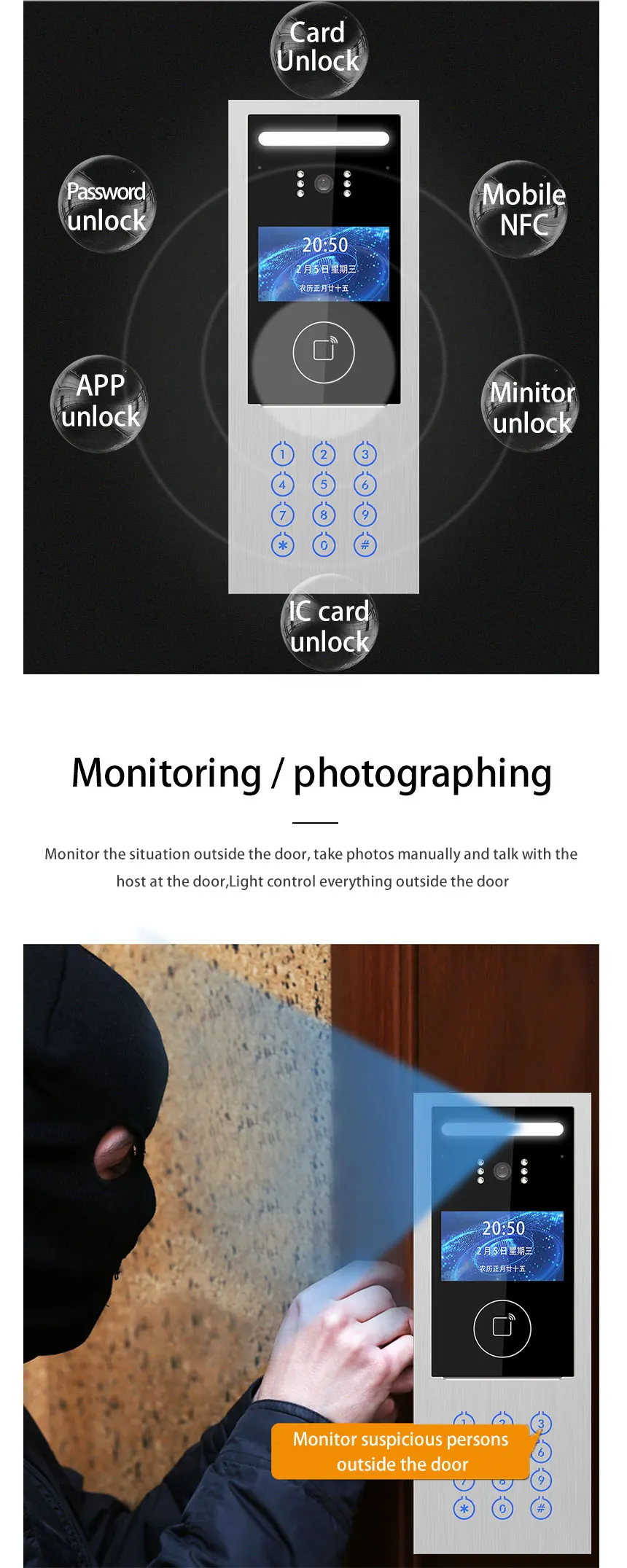 Building Visual Intercom Access Control System Full Digital Smart Home ...