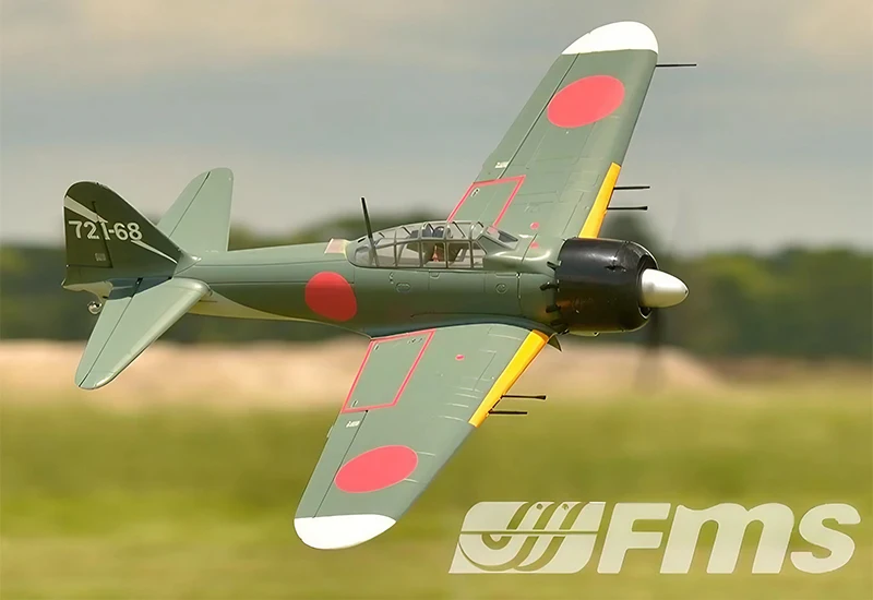 Authentic FMS A6M5 Zero 1100mm Warbird PNP RC Airplane - EPO Foam Scale ...