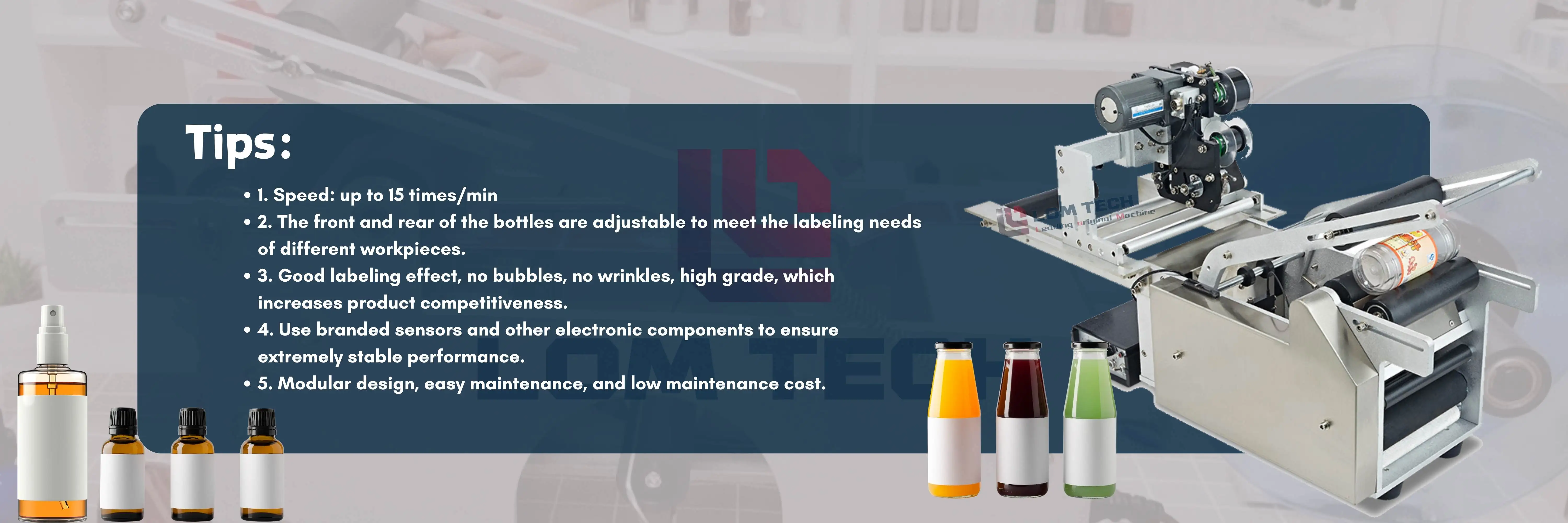 Lm-50 Electric Semi-automatic Labeling Machine For Round Bottles New Condition For Cosmetics ...