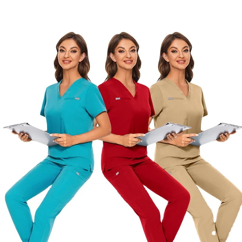 Wholesale Hospital Light Colour Uniforms Medical Scrubs Stylish Women ...