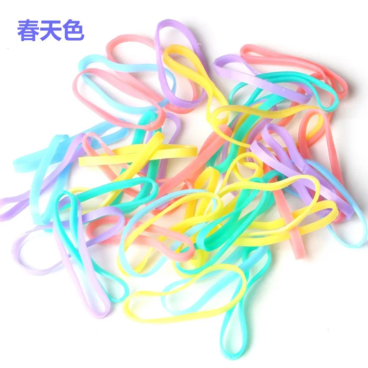 1kg Colorful Disposable Hair Bands Scrunchie Girls Elastic Rubber Band ...