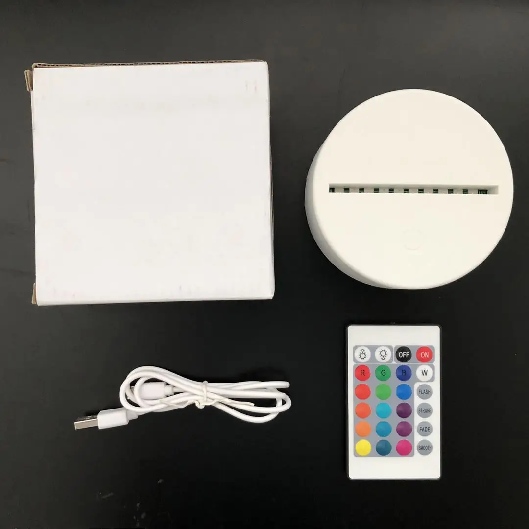 7 16 Colors Led Light Holder Lamp Base 3d Illusion Anime Acrylic Led ...