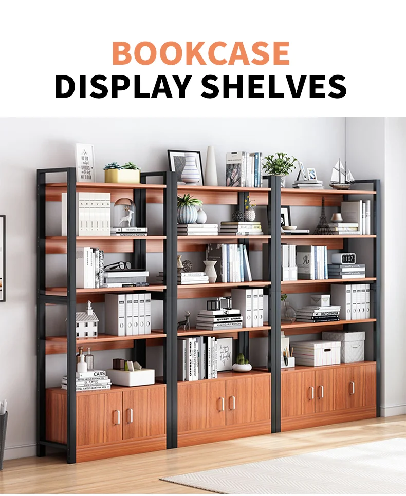 Customizable Multi-Layer Display Rack - Wooden Bookshelf