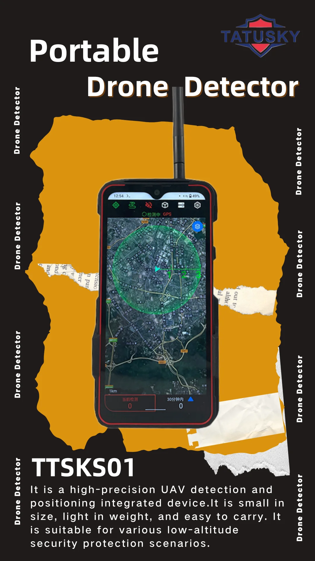 Handheld Wearable Drone Detector Drone Detection System Drone Detection