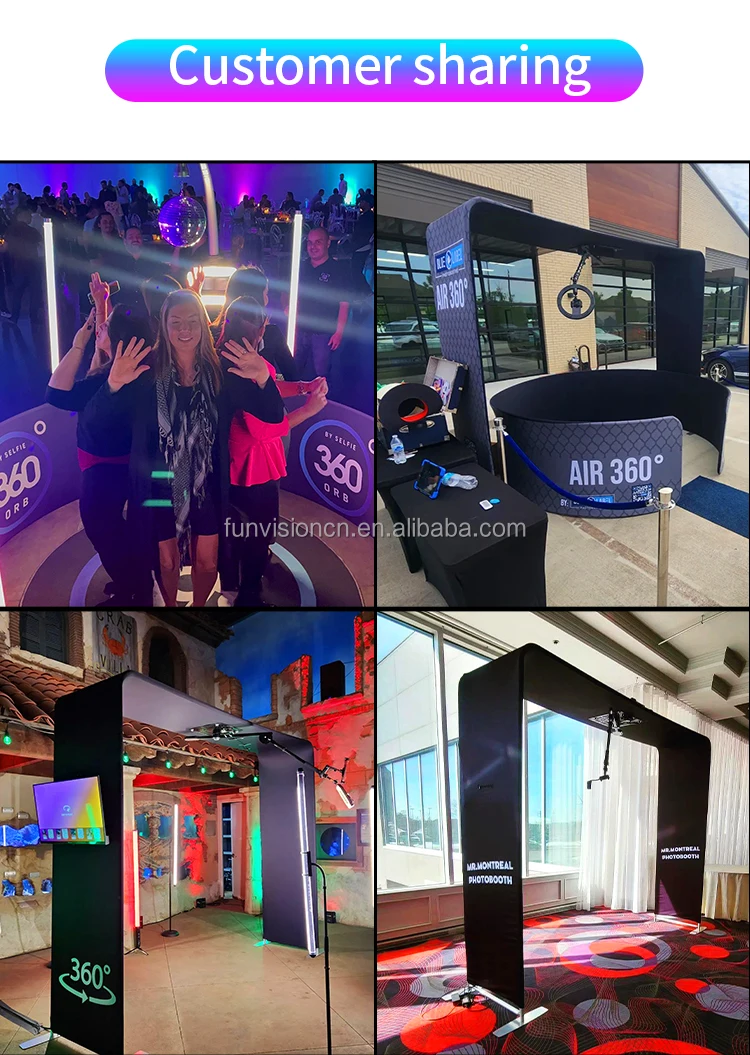 Top Mount Automatic Photobooth Sky 360 Degree Portable Top Spinner Over ...