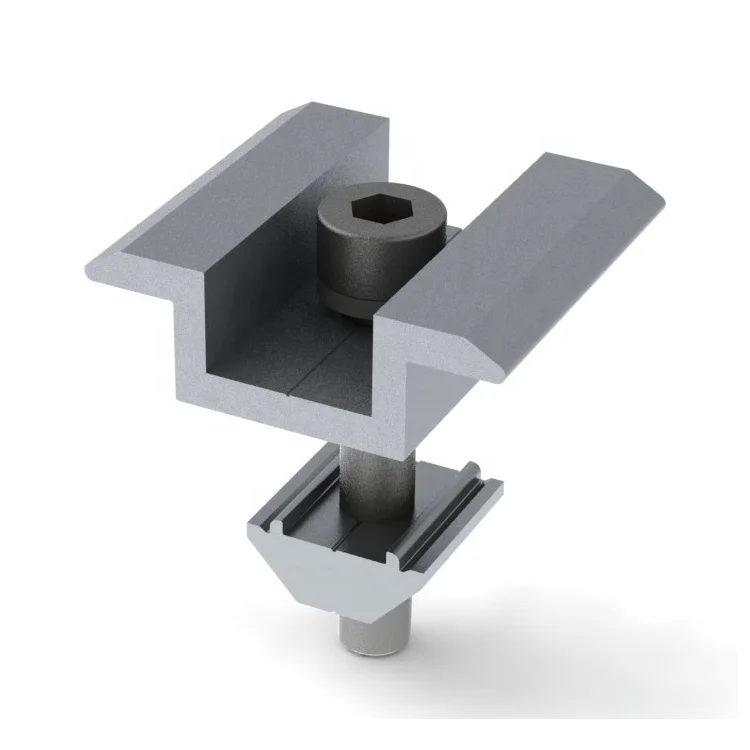 Factory Price Aluminum Solar Panel Mounting Mid Clamp PV Racking ...