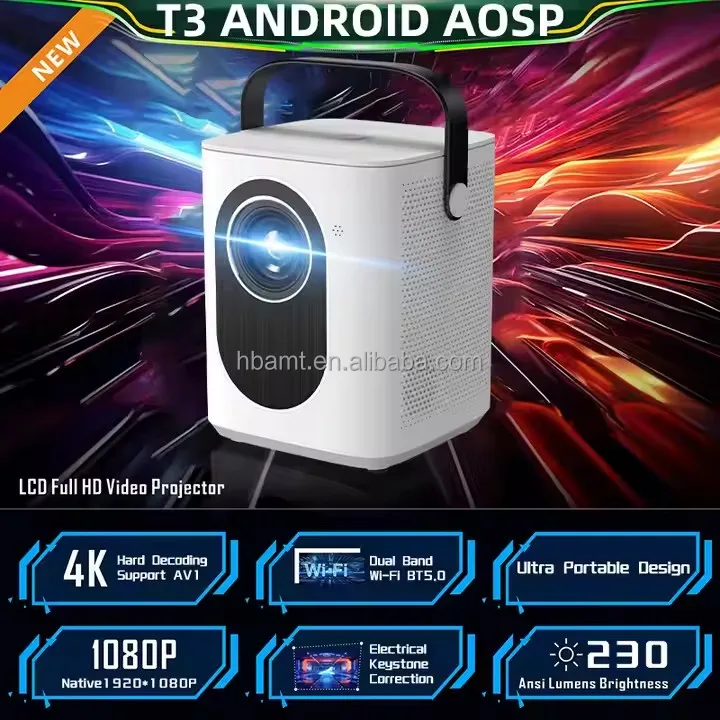 Smart Projector Mini LCD Native 1080P Proyector Home Video Portable ...