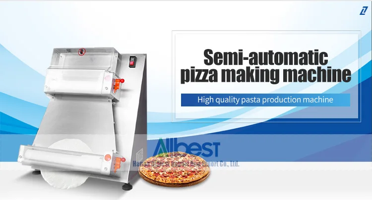 Mini Semi-Automatic Dough Sheeter Roller Pizza Making Machine