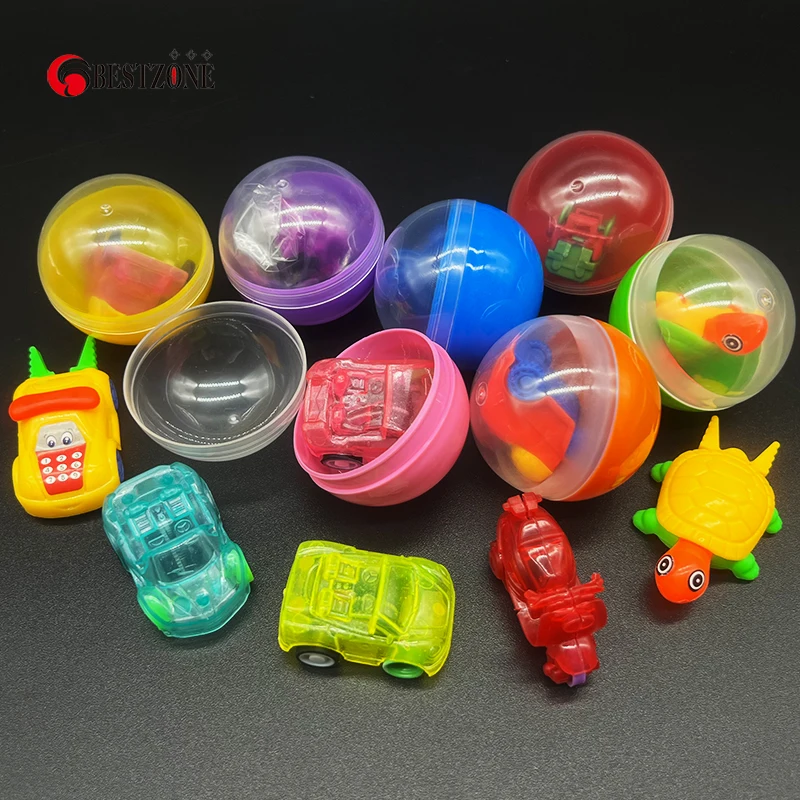 Empty Capsules 50 Mm Capsule With Car Toys Solid Colors Ball Plastic ...