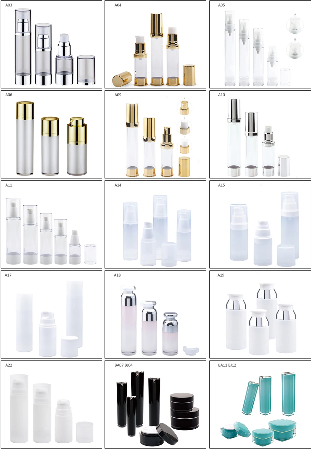 Luxury Premium Empty Cylinder Airless Skin Care Bottle with Easy Open ...
