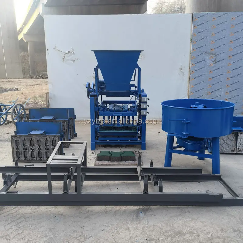 Automatic Interlocking Concrete Paving Brick Maker Hollow Block Making ...