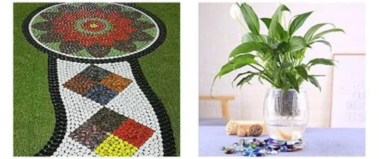 Boutique Pebble Garden Landscape Paving Fish Tank Landscape Colorful ...