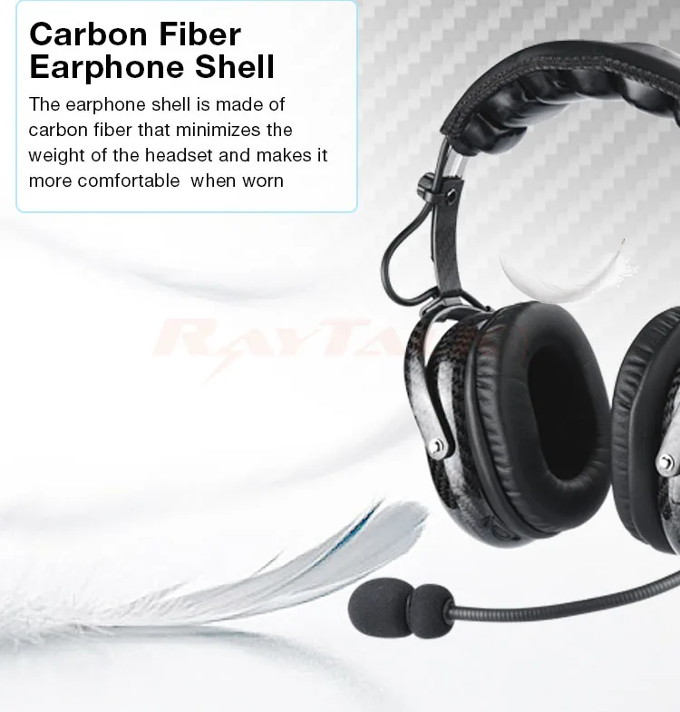 Helicopter U174/u Plug Aviation Headset Lightweight Active Anr Headset ...