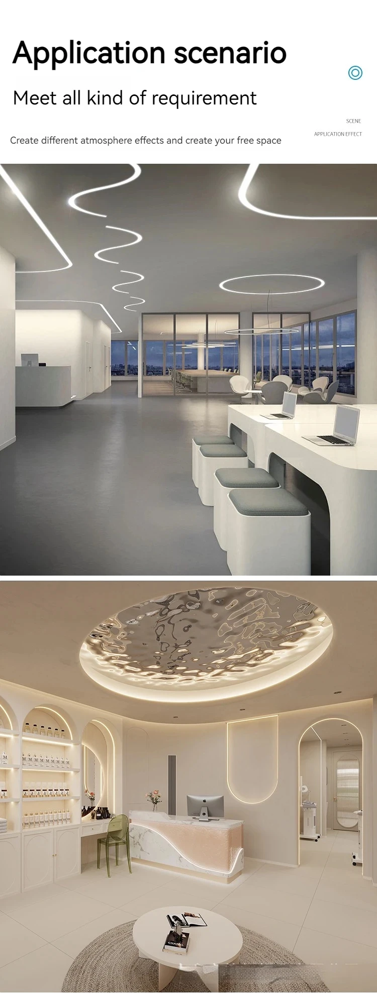 Hot Sales Bendable Linear Light Arc Angle Shaped Card groove Light ...