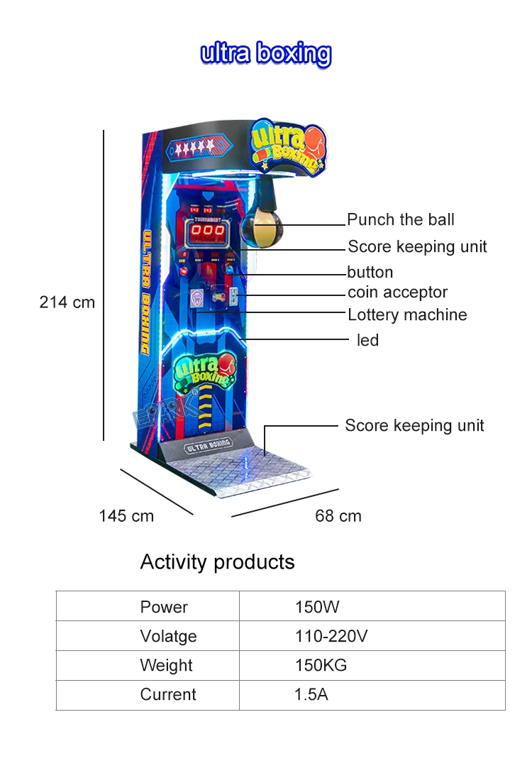 Coin Operated Arcade Boxing Machine - Fun & Fitness