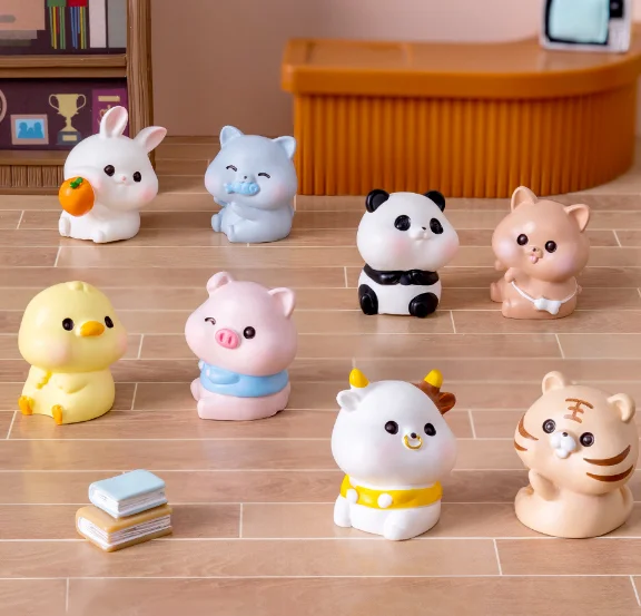 Miniature 3D Animal Cartoon Toy Model Forest fairy Decoration Resin ...