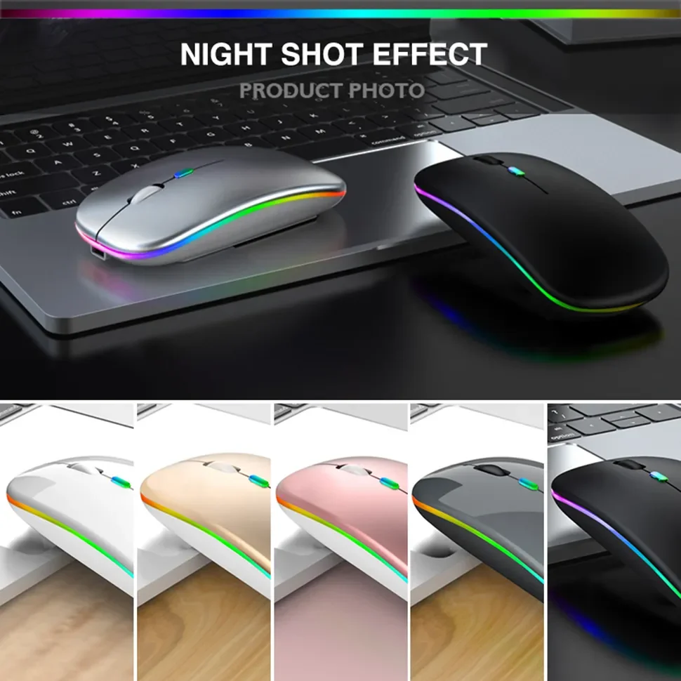 manufacturer price led wireless mouse silent ergonomic rechargeable ...
