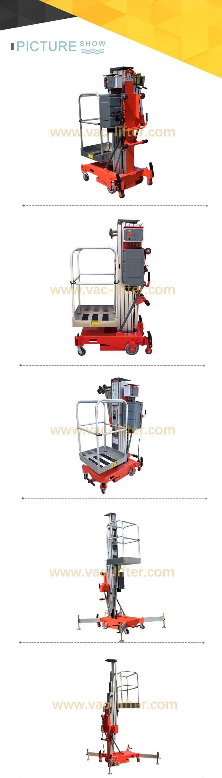 6-18m Electric Aluminum Lifter Building Scaffolding Double Mast Ladder ...