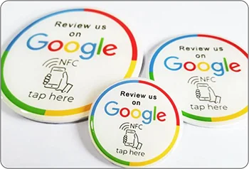 PVC NFC Stand Tap Cards Sticker Ntag 213/215/216 Google Review Card