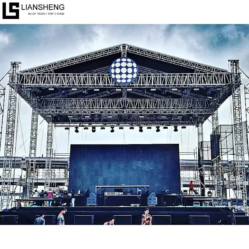 Portable Outdoor Concert Spigot Truss Display a Shaped Aluminum Truss ...