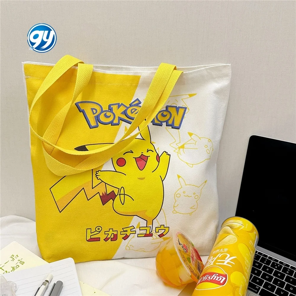 Pikachu tutorial student hand canvas carrying book men's and women's ...