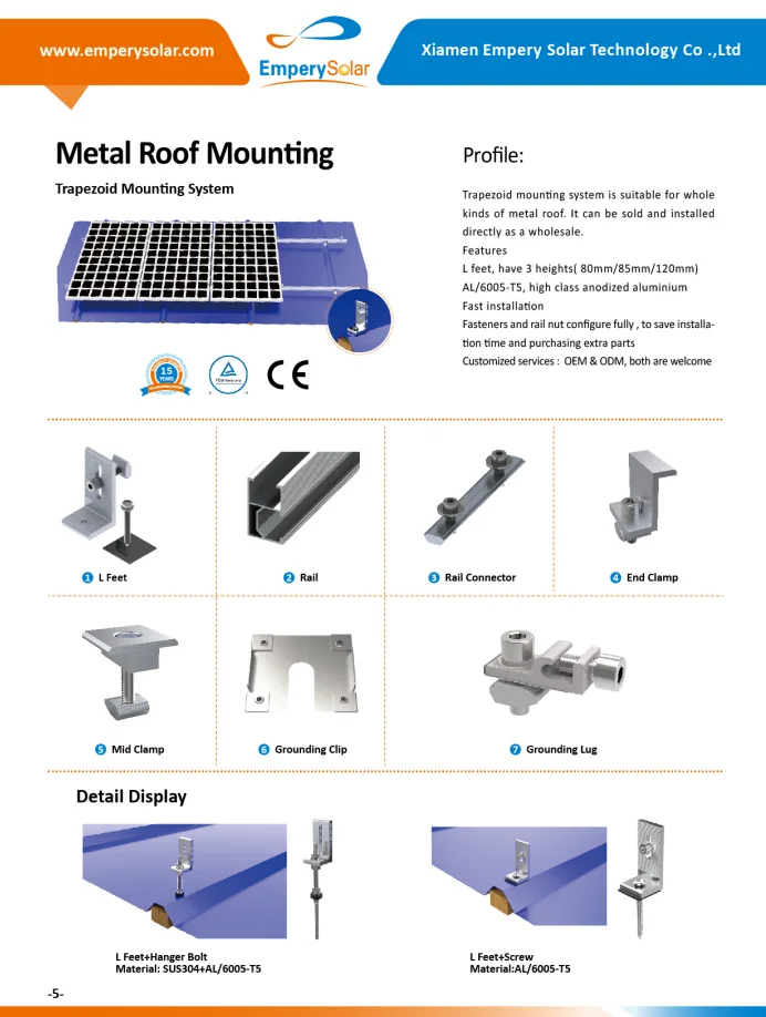 Sistem Struktur Pemasangan Panel Surya Modul PV dengan Baut Gantungan ...