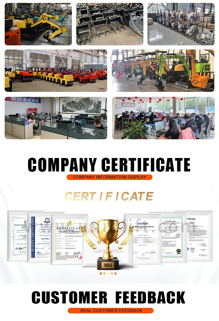 Euro 5 Certificate Mini Diesel Digger Excavator Trailer with EPA ...