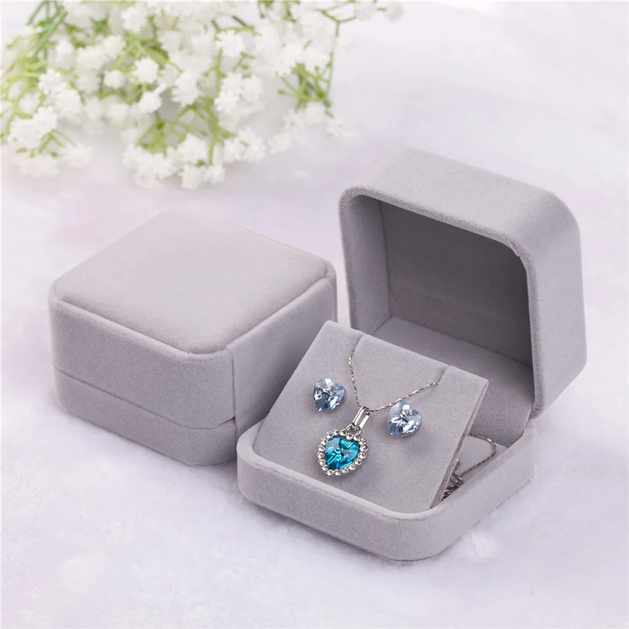 Luxury Round Earring Box With Velvet Insert Ring Jewellery Boxes ...