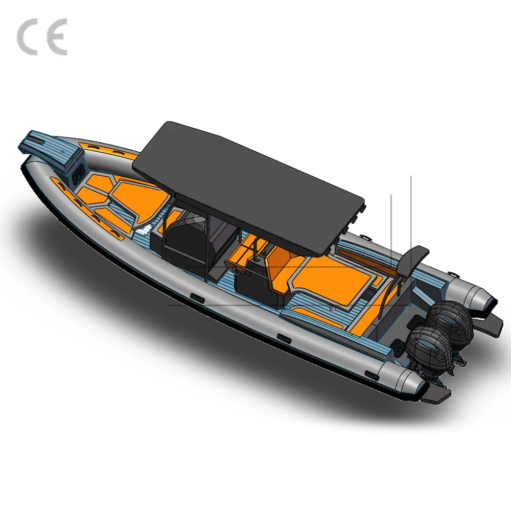 Luxury Sp1050 Rib Boat Rigid Hull Orca Hypalon Rigid Inflatable 32 Ft ...