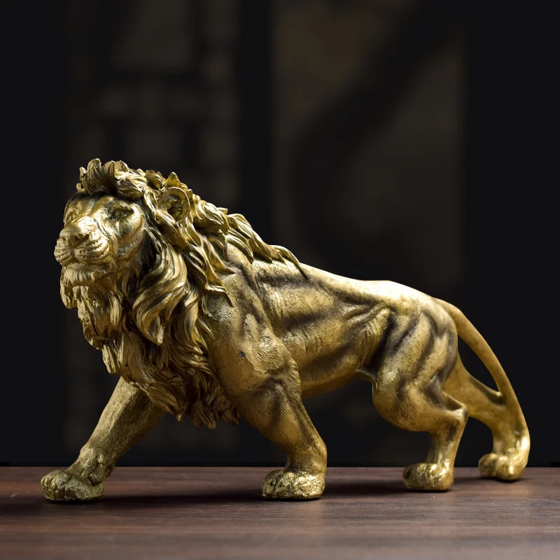 Lion Animal Sculpture Home Decoration Art Crafts Animal Home Decor ...