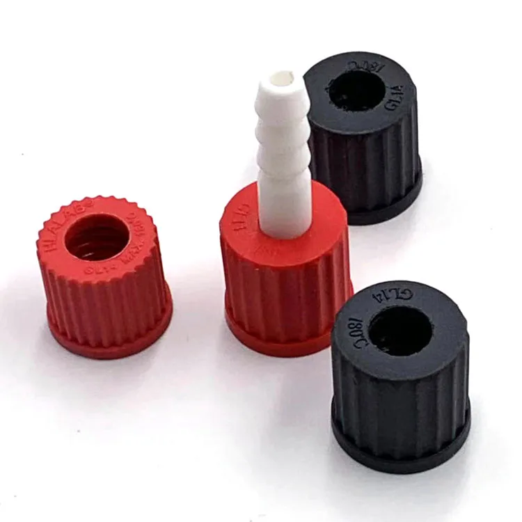 Various Types of Laboratory Red 2 Ports GL45 Screw Caps