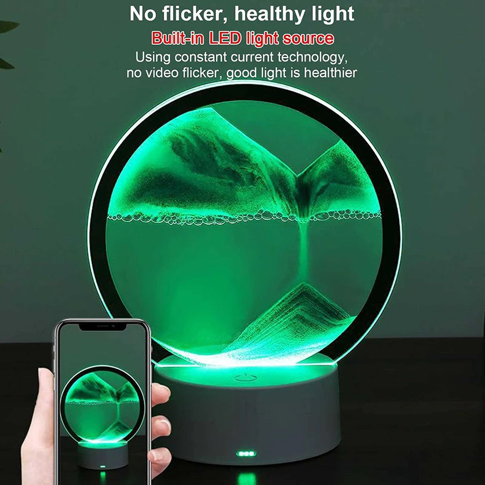 Creative Quicksand Lamp Led Sandscape Lamp Decorative Sandscape Table ...