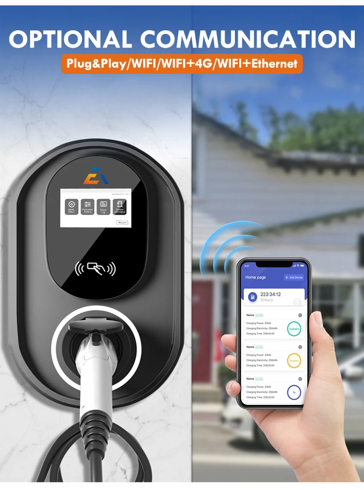 16a 32a 11kw Ip65 Type2 Car Charging Station Fast Ev Charger Ev ...