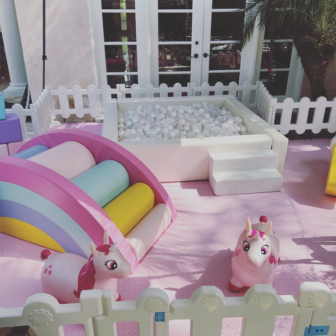 Rainbow Arch Bridge Pastel Soft Play Set Climb Crawl Kids Amusement ...