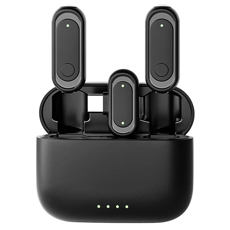Tik Tok Wireless Lapel Microphone With Charging Case Broadcast Mic for ...