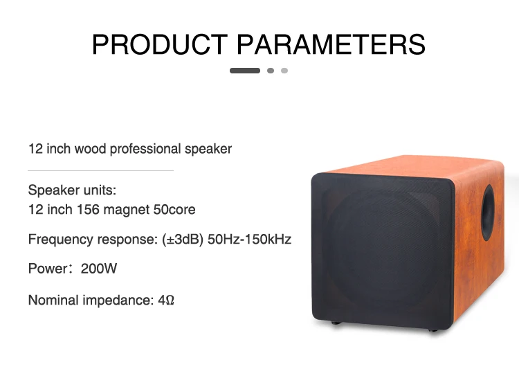 400w Subwoofer Wooden High Power Speakers For 12 Inch Home Theater ...