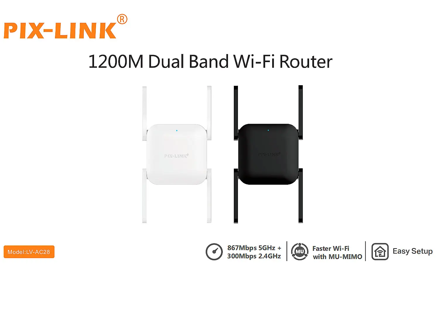 Customized 1200Mbps LV-AC28 Wireless-AC Dual Band Repeater/AP Signal Booster Adjustment Wifi ...