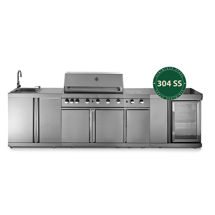 Modular Outdoor Kitchen Cabinet In Stainless Steel Powder Coated Bbq ...