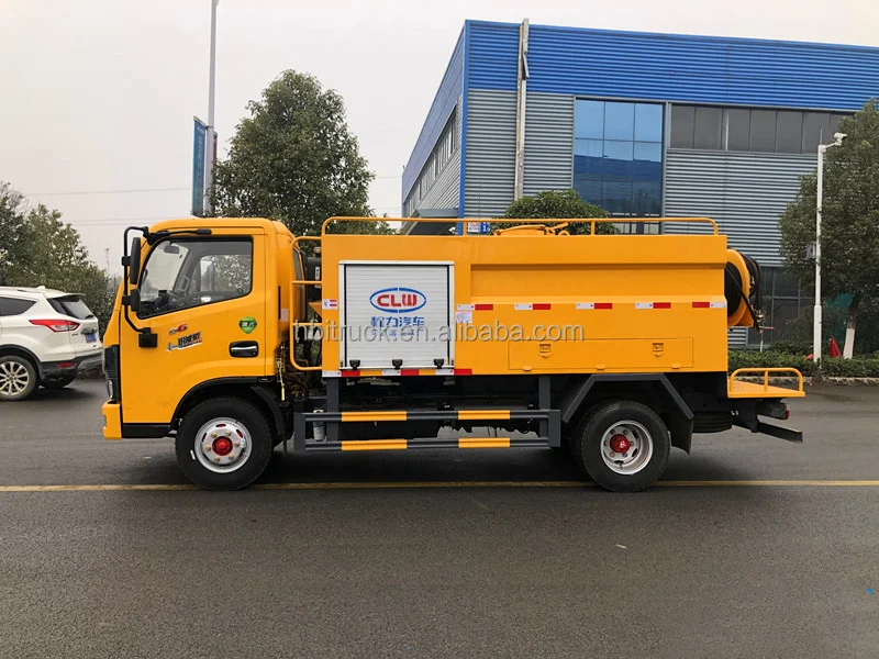 4000 Liters Dongfeng 4x2 Sewer Dredging Cleaning Truck With High Pressure Water Clean - Buy ...