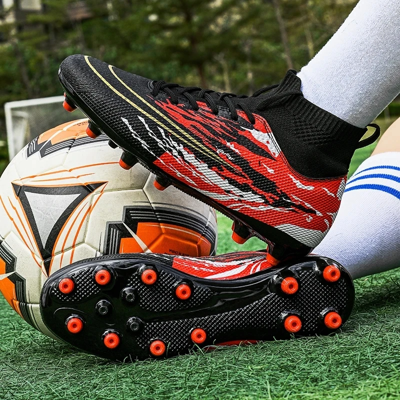 Professional AG/TF Men Soccer Shoes Anti-Slip Long Nails Football Boots ...