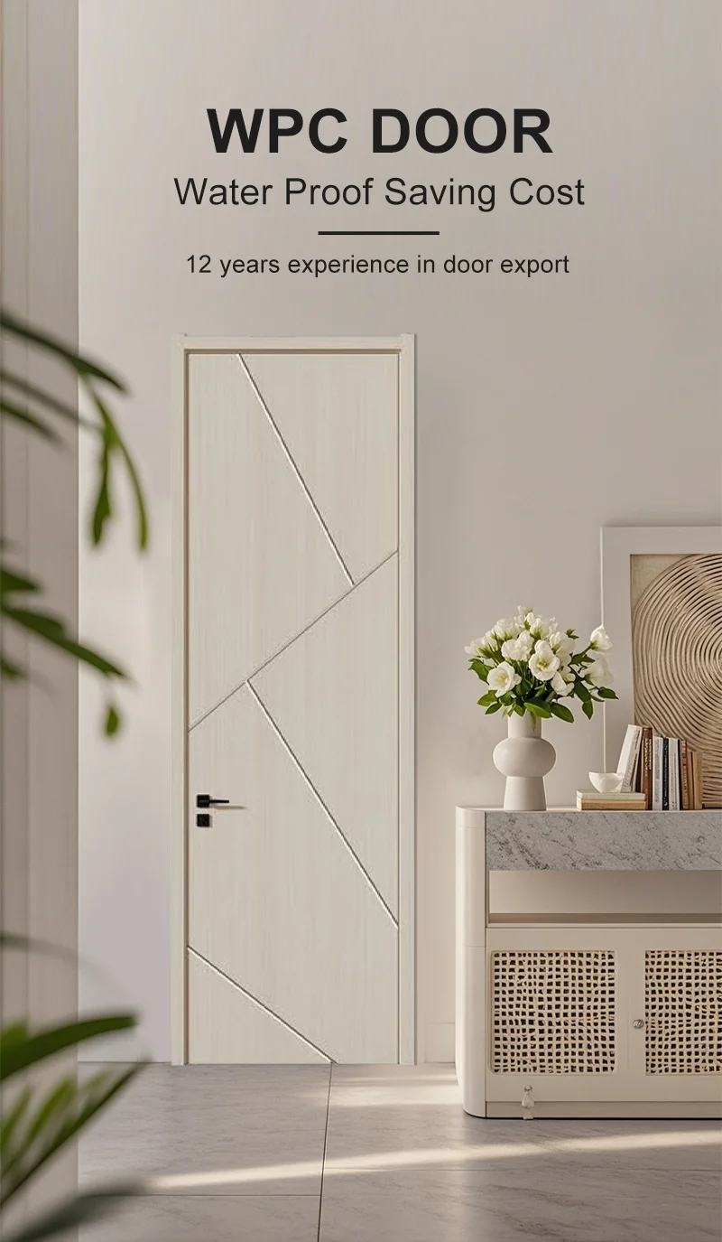 Real-best Modern Two-panel Wpc Material Waterproof Interior Door for ...